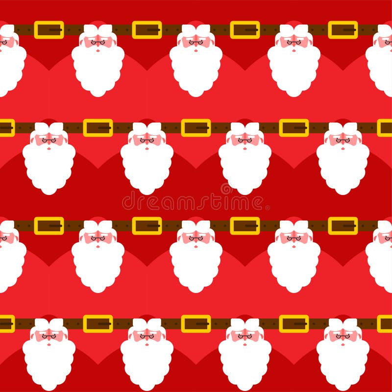 Santa Pattern Seamless. Background Christmas Stock Vector ...