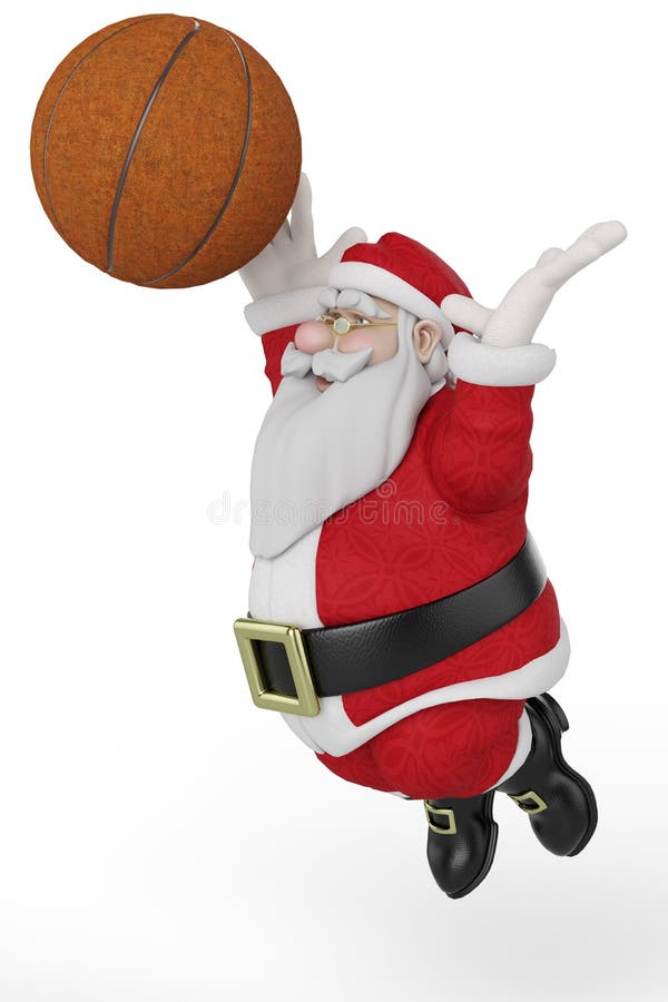 Santa Playing Basketball Stock Illustrations – 108 Santa Playing ...
