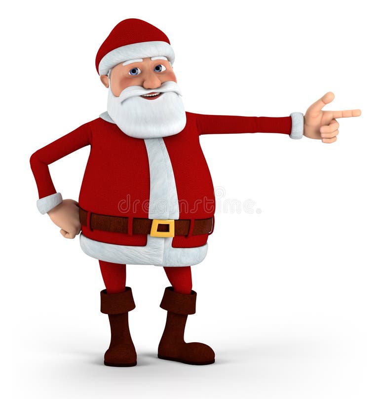 Smiling Santa Pointing Stock Illustrations – 688 Smiling Santa Pointing ...