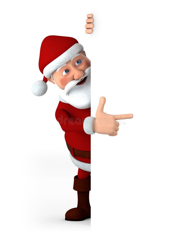 Santa Claus Pointing Finger Stock Illustrations – 579 Santa Claus ...