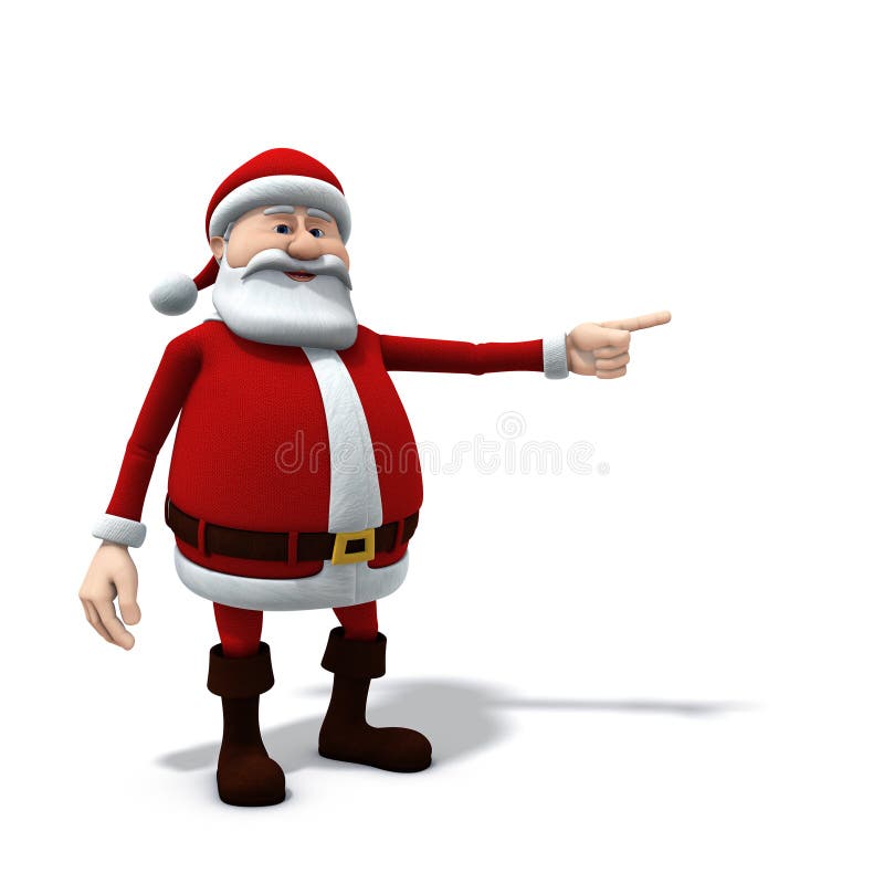 Santa pointing stock illustration. Illustration of wall - 12038591