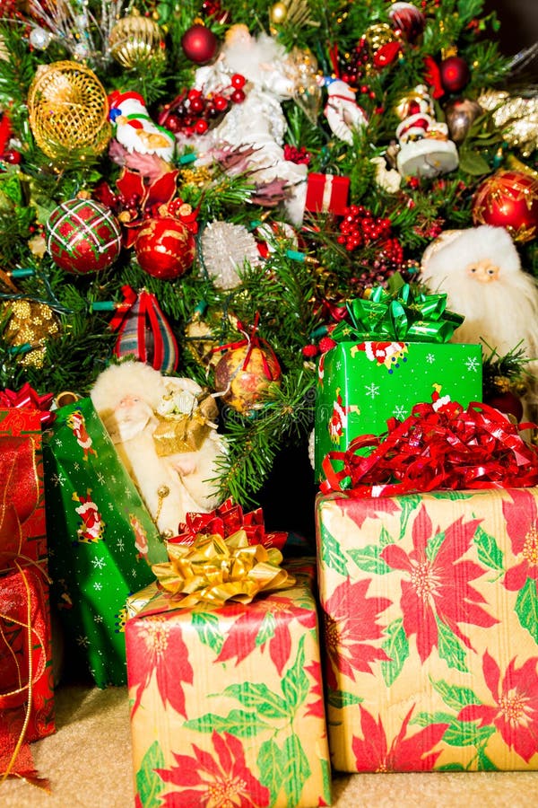 Santa and Presents stock image. Image of christmas, paper - 48770523