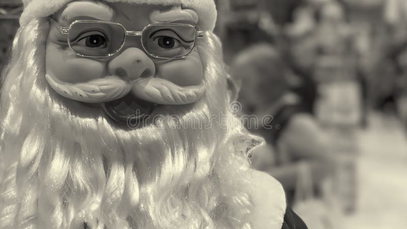 Santa Puppet Smiling with Eyeglasses Stock Image - Image of christmas ...