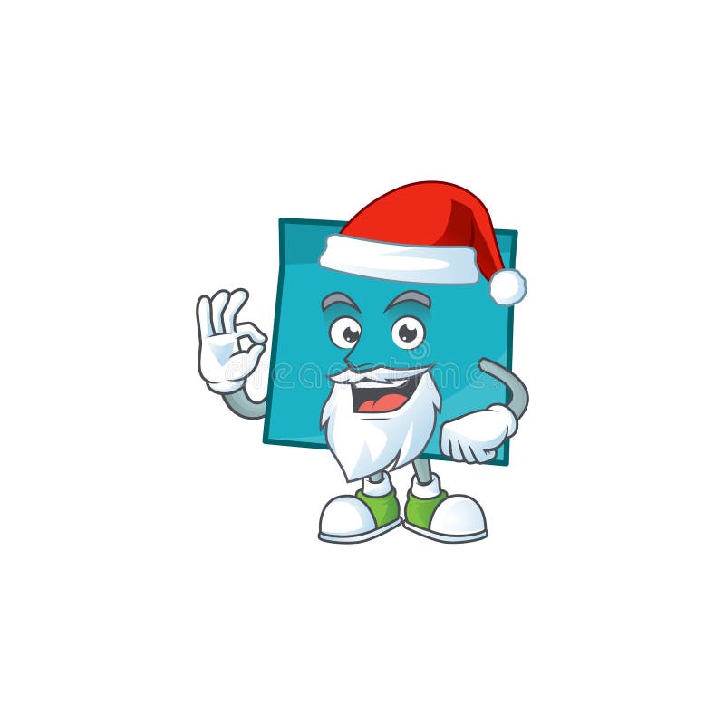 Santa Rectangle Sticker Paper in Cartoon Character Stock Vector ...