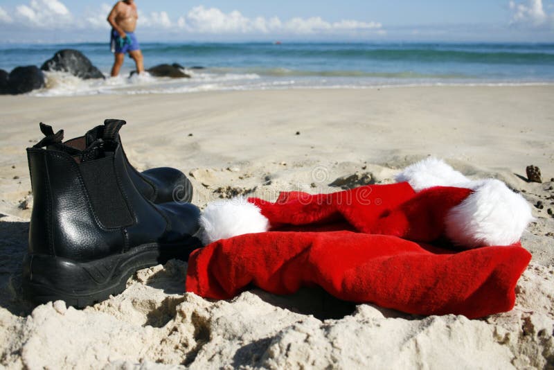 Santa Relaxing on Boxing Day Stock Photo - Image of event, holiday: 3889142