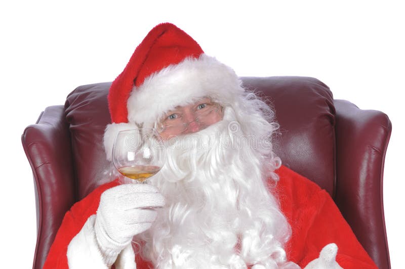 Santa resting stock image. Image of santa, alcohol, isolated - 43948009