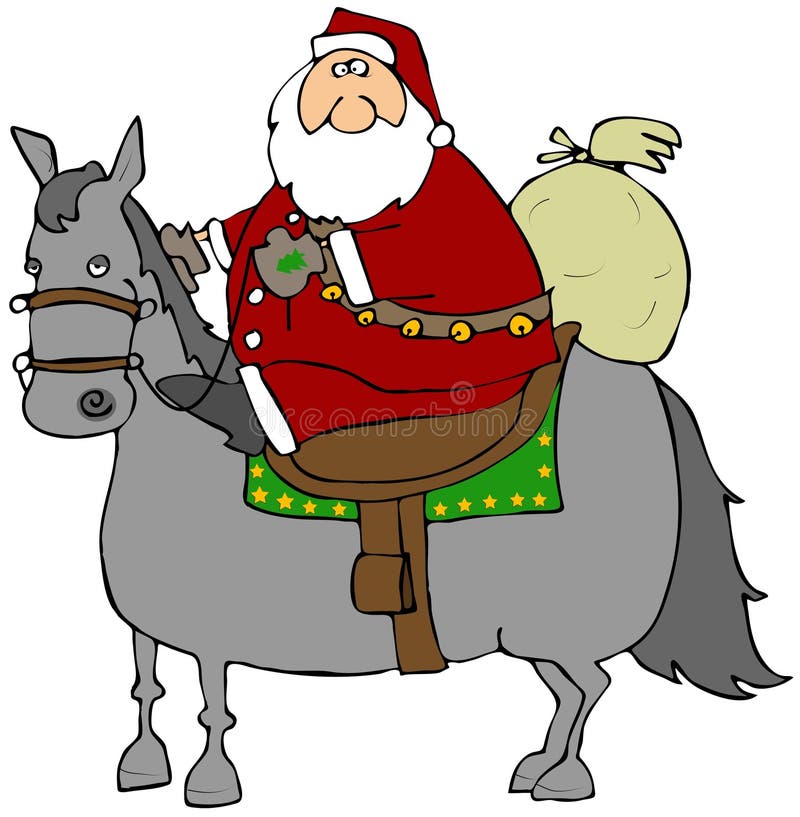 Santa Riding Horse Stock Illustrations – 192 Santa Riding Horse Stock ...