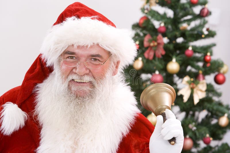 Santa ringing his bell stock photo. Image of ornament - 3208758