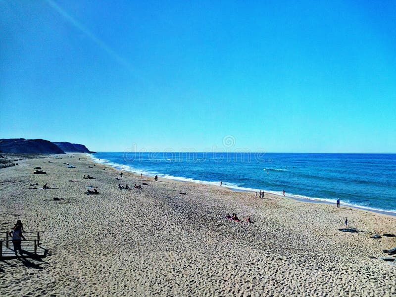 Santa Rita beach, Portugal stock photo. Image of sand - 24319288
