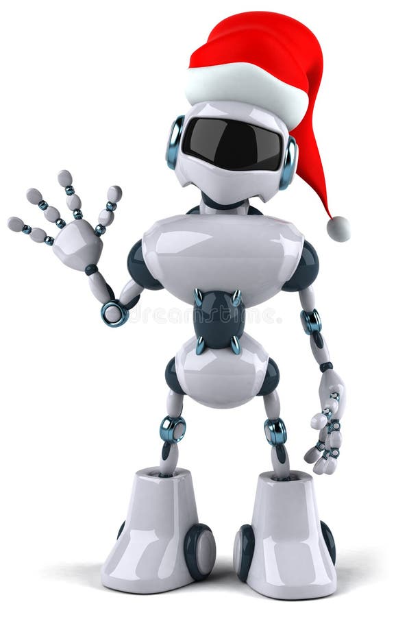 Santa robot stock illustration. Illustration of chrome - 17275884