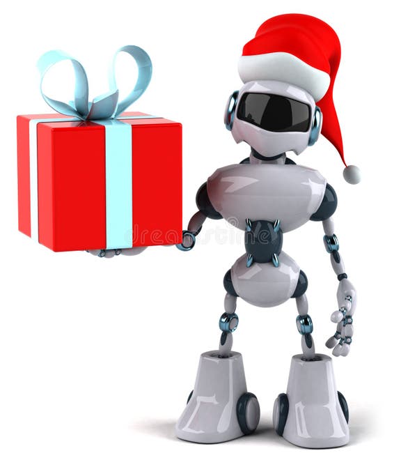 Santa robot stock illustration. Illustration of retro - 17275902