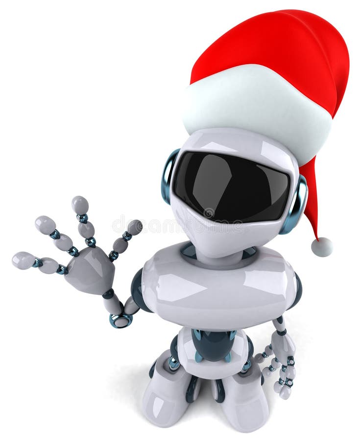 Santa robot stock illustration. Illustration of christmas - 17275891