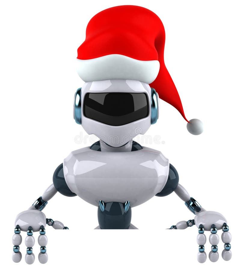 Santa robot stock illustration. Illustration of chrome - 17275884