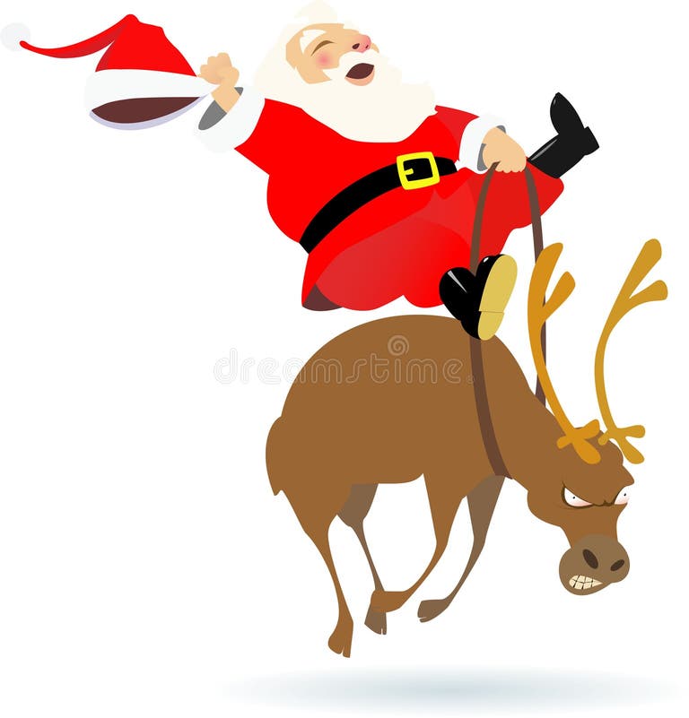Christmas Santa Rodeo Stock Illustrations – 99 Christmas Santa Rodeo ...