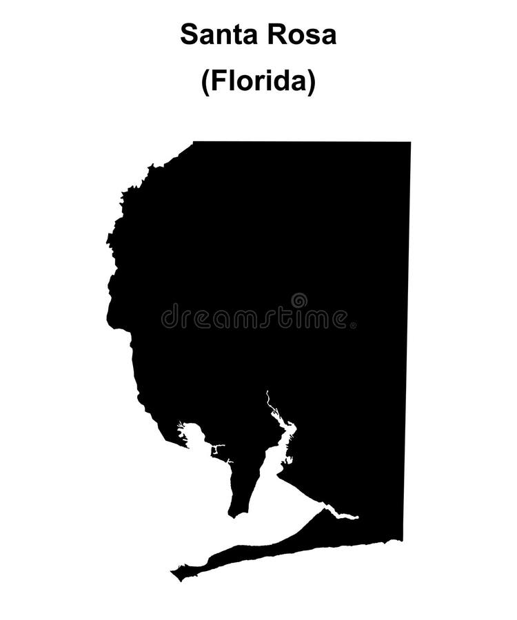 Santa Rosa outline map stock vector. Illustration of icon - 357890082