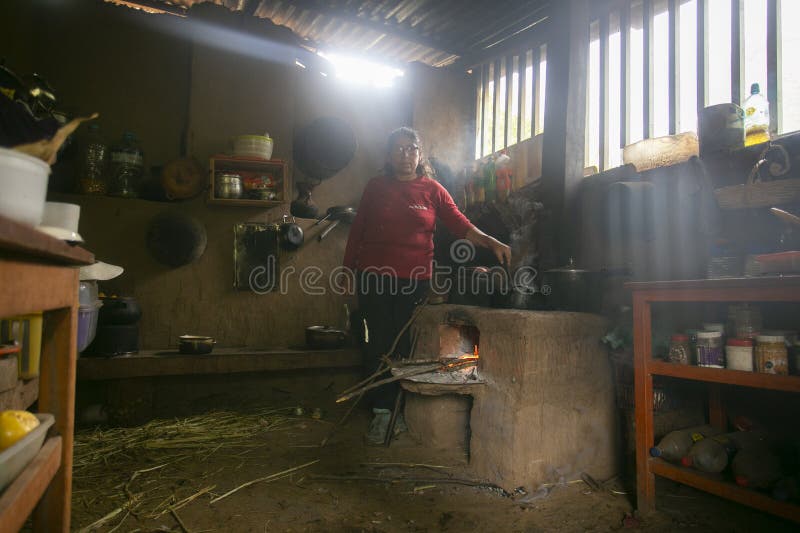 Santa Rosa, Peru 1st October 2022: a Farmer in Her Kitchen in the ...