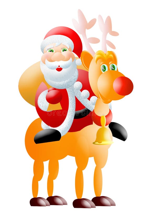 Santa Rudolph Stock Illustrations – 2,773 Santa Rudolph Stock ...