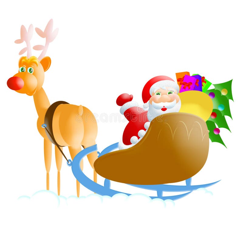 Santa Rudolph Stock Illustrations – 2,773 Santa Rudolph Stock ...