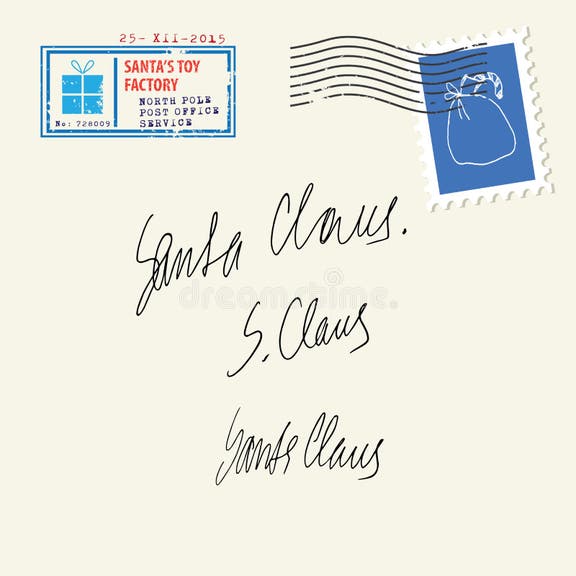 Santa s autograph stock vector. Illustration of handwriting - 60371177