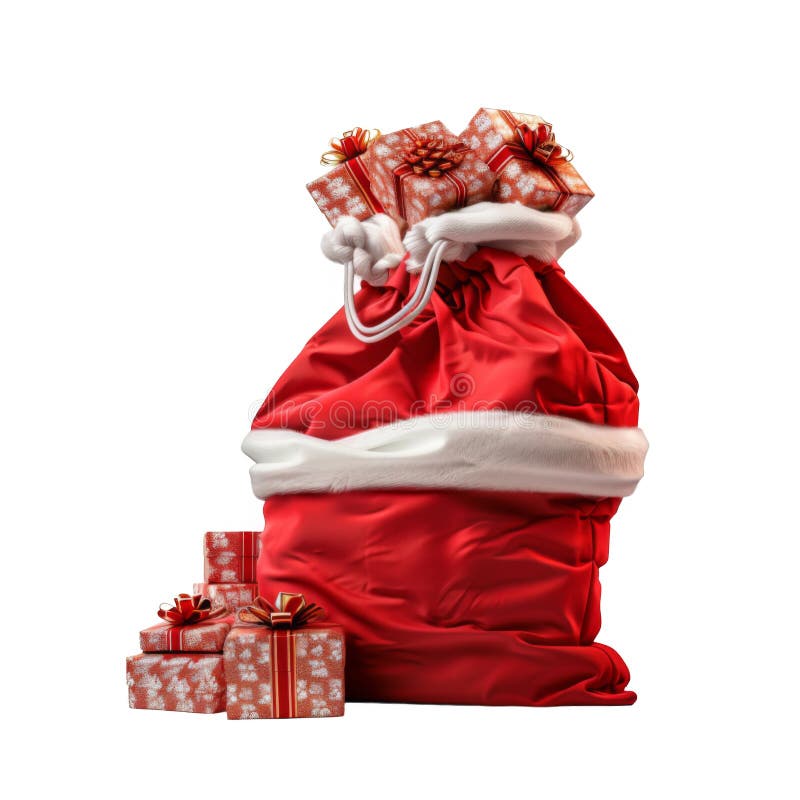 Santa S Bag Overflowing with Christmas Presents Stock Image ...