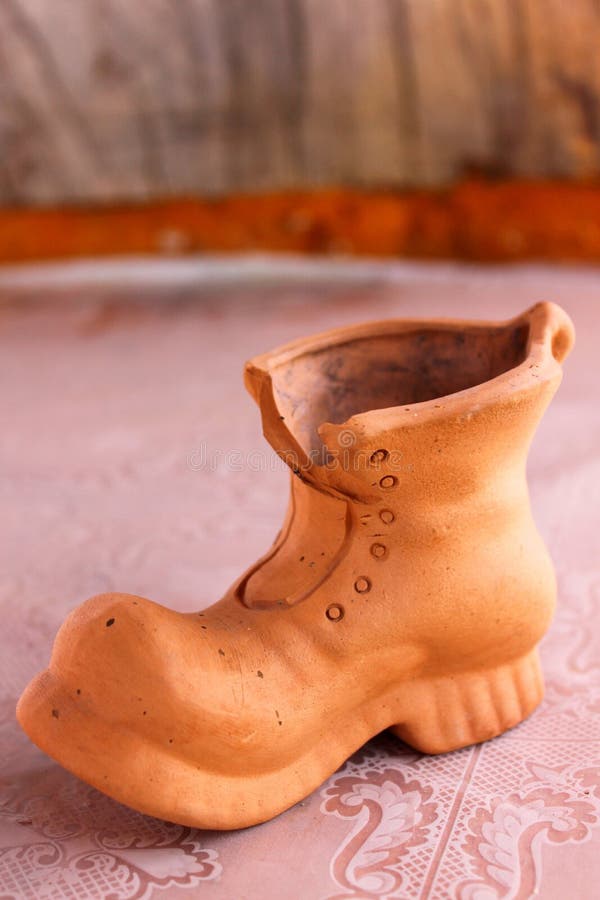Santa s boot of clay stock image. Image of craft, gift - 34357971