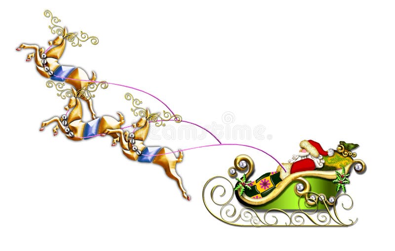 Santa s flight stock illustration. Illustration of merry - 2271328