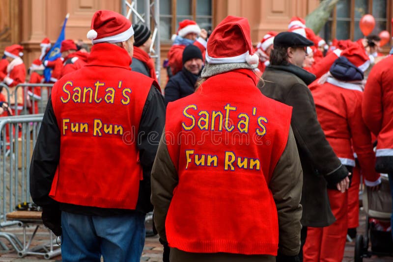 Santa`s Fun Run Charity Event Editorial Stock Image - Image of latvia ...