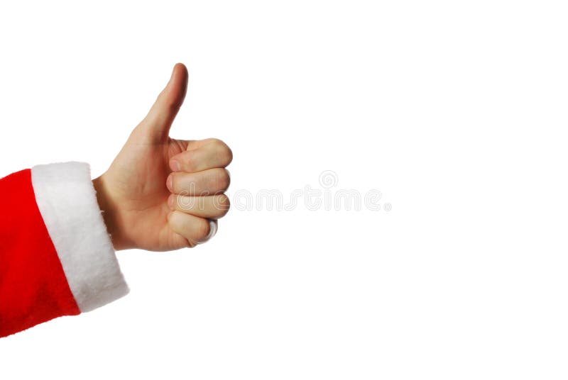 Santa s Hand stock image. Image of thumb, claus, holiday - 7374401