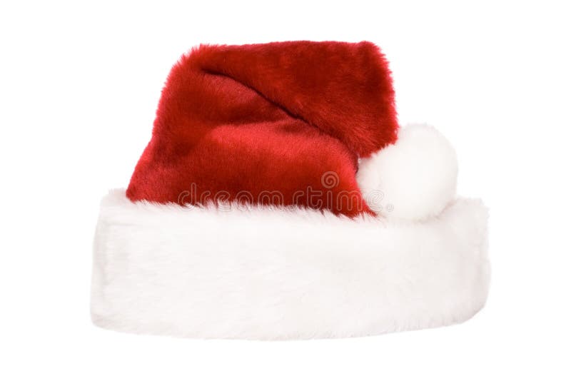 Santa S Hat Isolated on White Stock Photo - Image of santa, christmas ...