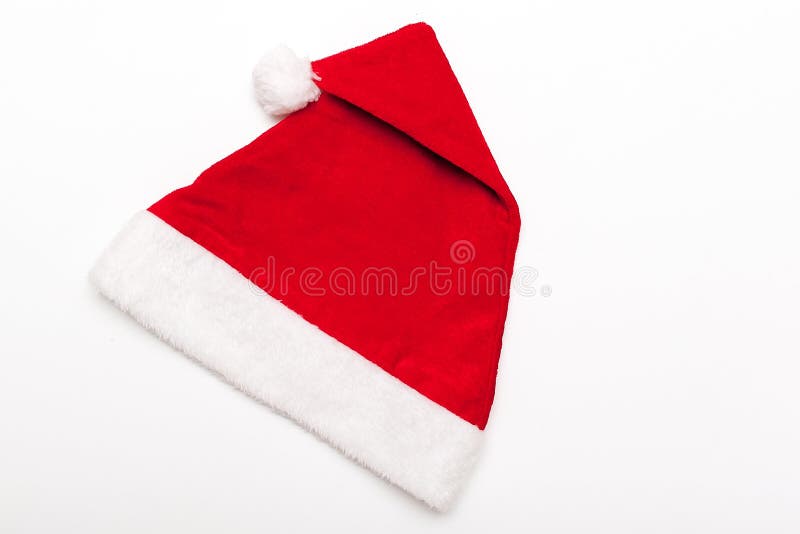 Santa& X27;s Hats or Caps Collection Isolated on White Stock Photo ...