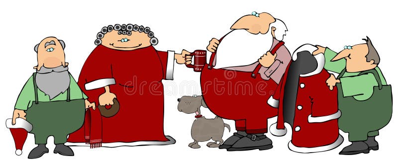 Santa s Helpers stock illustration. Illustration of elves - 3839858