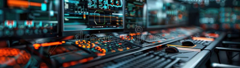 Santas Hightech Command Center Stock Illustration - Illustration of ...