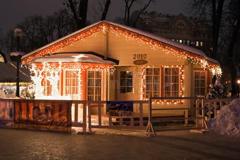 Christmas Storefront stock photo. Image of sidewalk, strings - 1712782