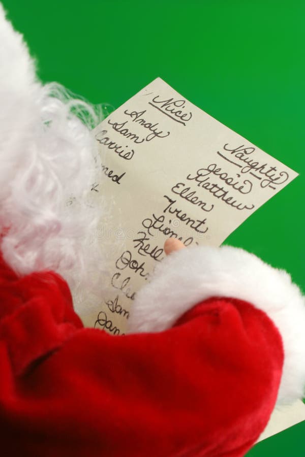 Santa s list stock photo. Image of holidays, naughty, santa - 1206816
