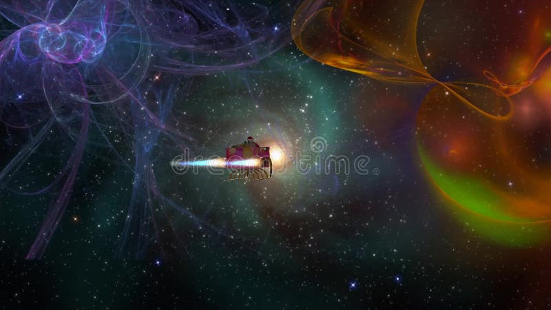 Santa`s New Jet Sled in the Cosmos Stock Footage - Video of holiday ...