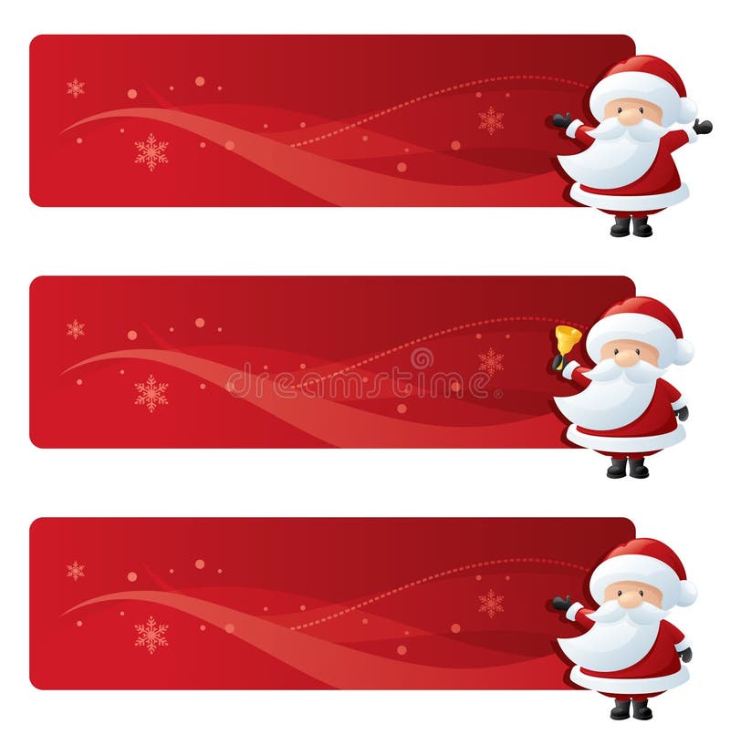 Santa s Red Banners stock illustration. Illustration of tubby - 45505096