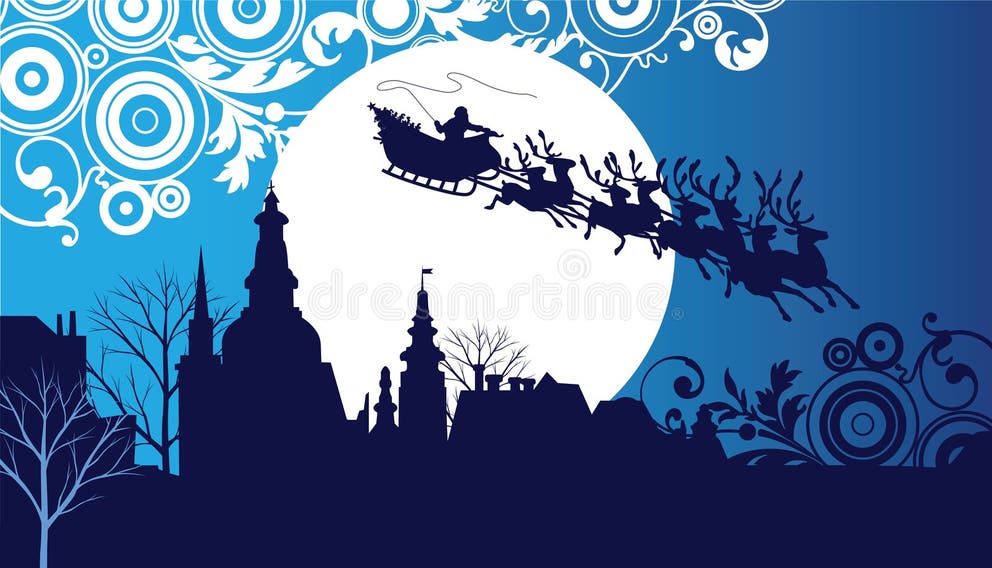 Santa s Sleigh stock vector. Illustration of decoration - 11492558