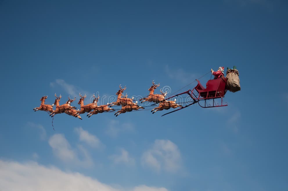Santa s Sleigh stock photo. Image of greeting, gift, nature - 27840230