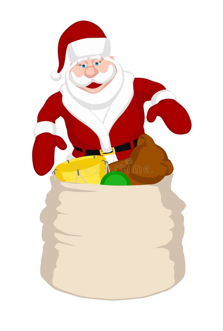 Cartoon Santa Sack Toys Stock Illustrations – 557 Cartoon Santa Sack ...