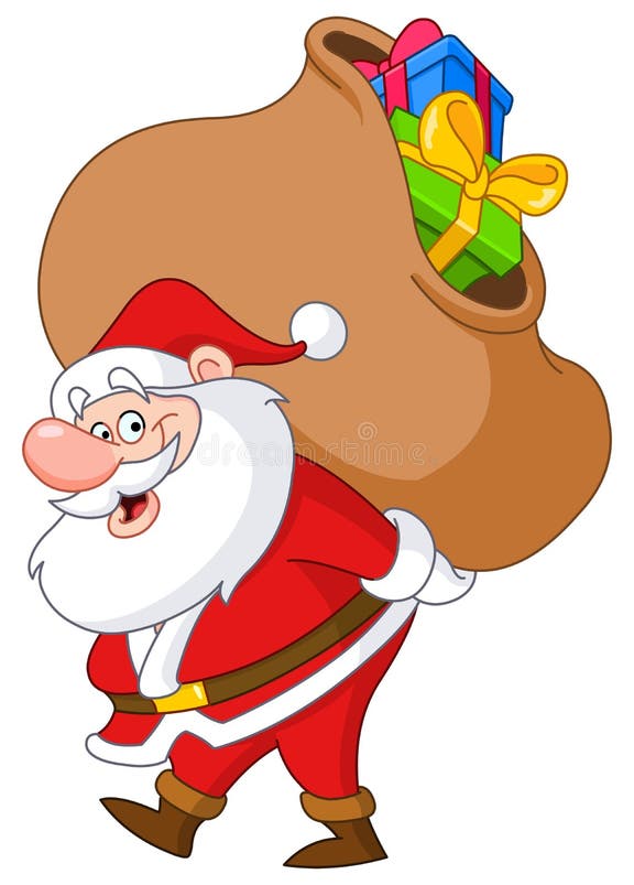 Santa Carrying Sack Stock Illustrations – 1,867 Santa Carrying Sack ...