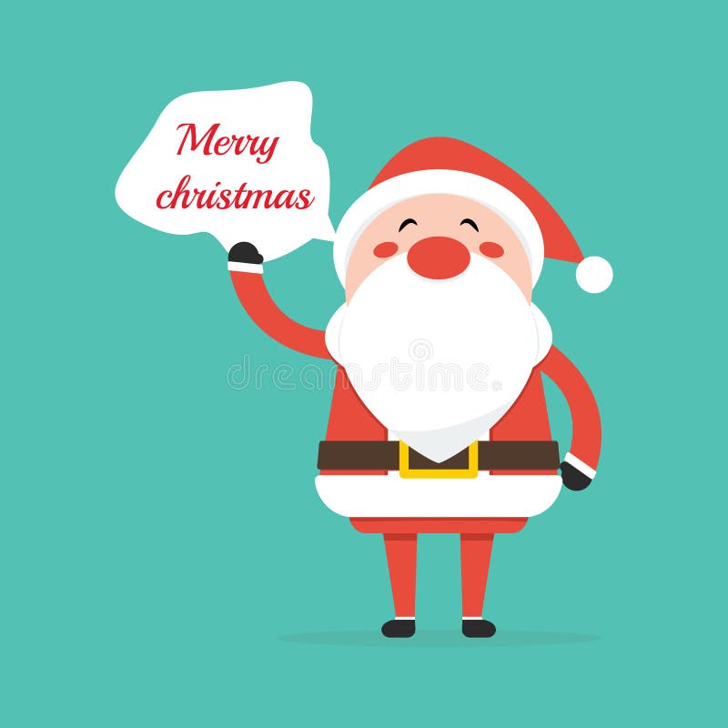 Santa saying stock vector. Illustration of christmas - 81959741