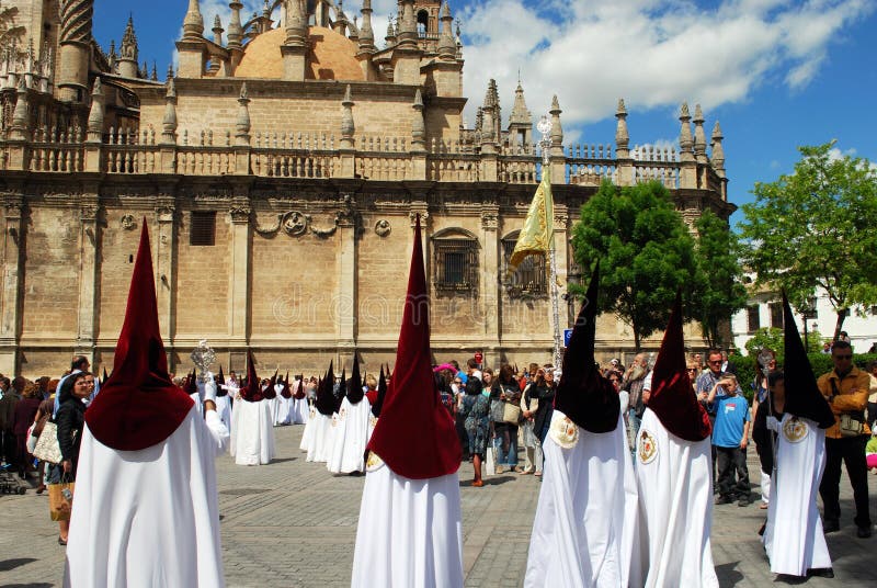 Processione Religiosa, Settimana Santa, Malaga, Spagna. Immagine ...