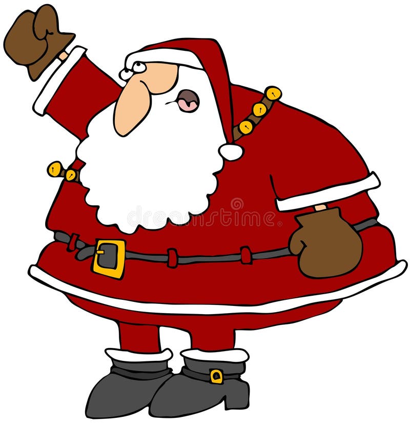 Santa Shaking His Fist stock illustration. Illustration of male - 22145746