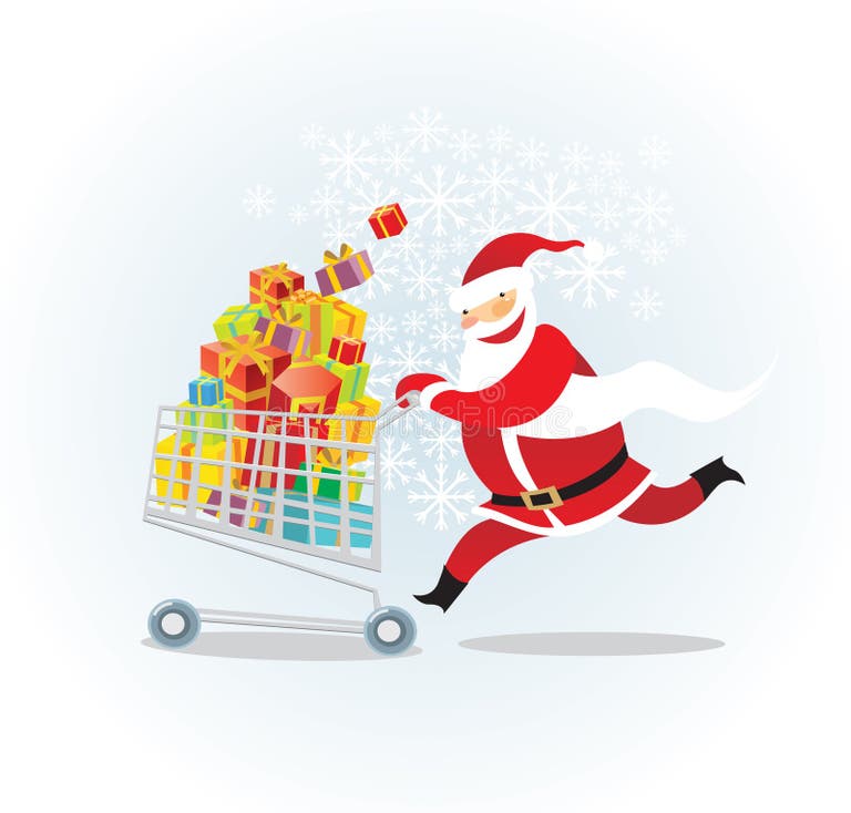 Santa Pushing Stock Illustrations – 275 Santa Pushing Stock ...