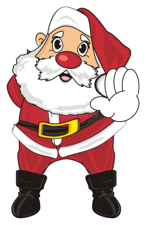 Santa show gesture hi stock illustration. Illustration of boots - 96334126