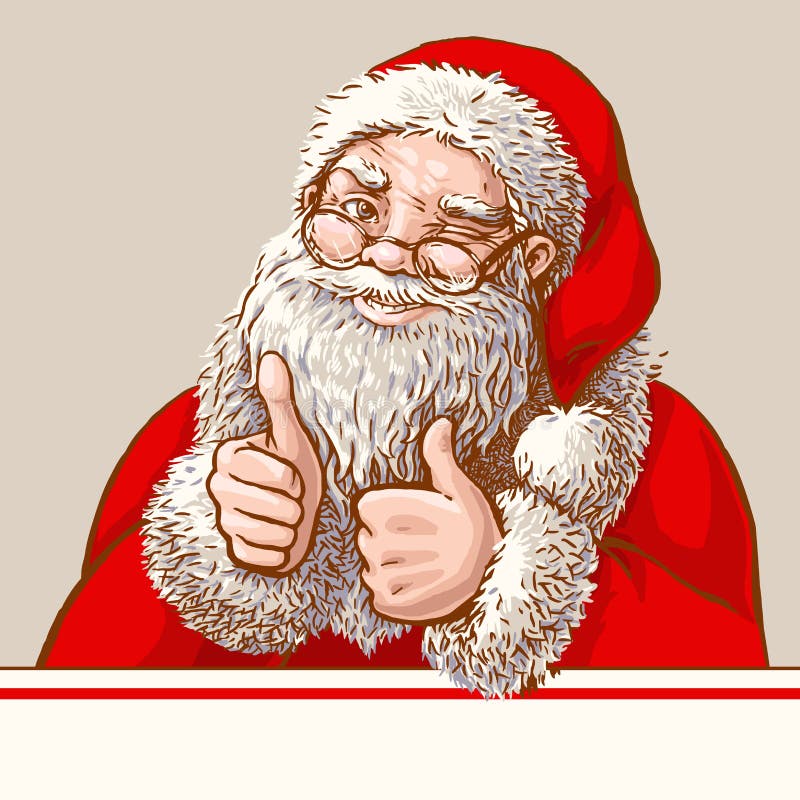 Winking Santa Stock Illustrations – 248 Winking Santa Stock ...