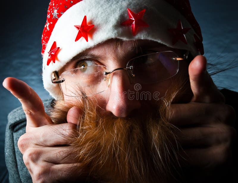 Santa sign stock photo. Image of year, closeup, showing - 17328558