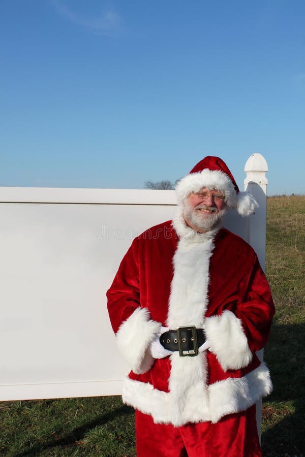 Santa with a Sign stock photo. Image of santa, season - 22406740