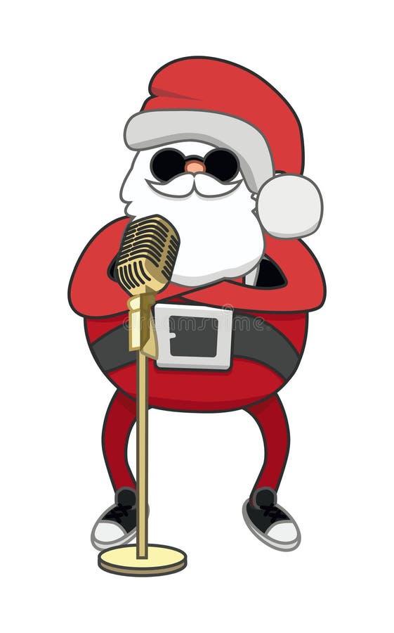 Santa sings stock illustration. Illustration of holiday - 42237782