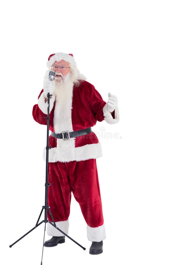 Santa sings swing stock photo. Image of speaker, isolated - 11397682